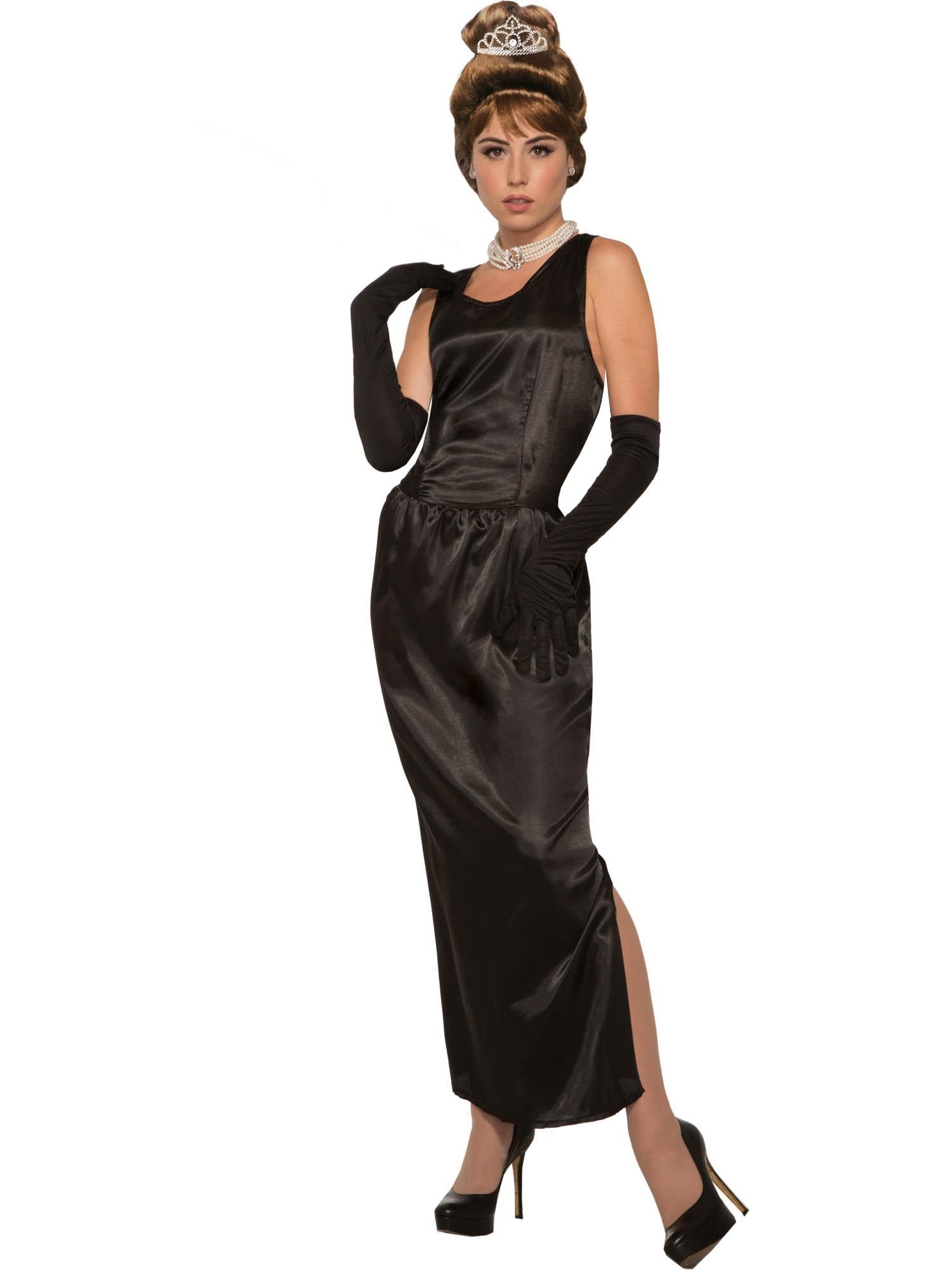 Womens Breakfast at Tiffany S Gown w/Gloves Costume Halloween Costume ...